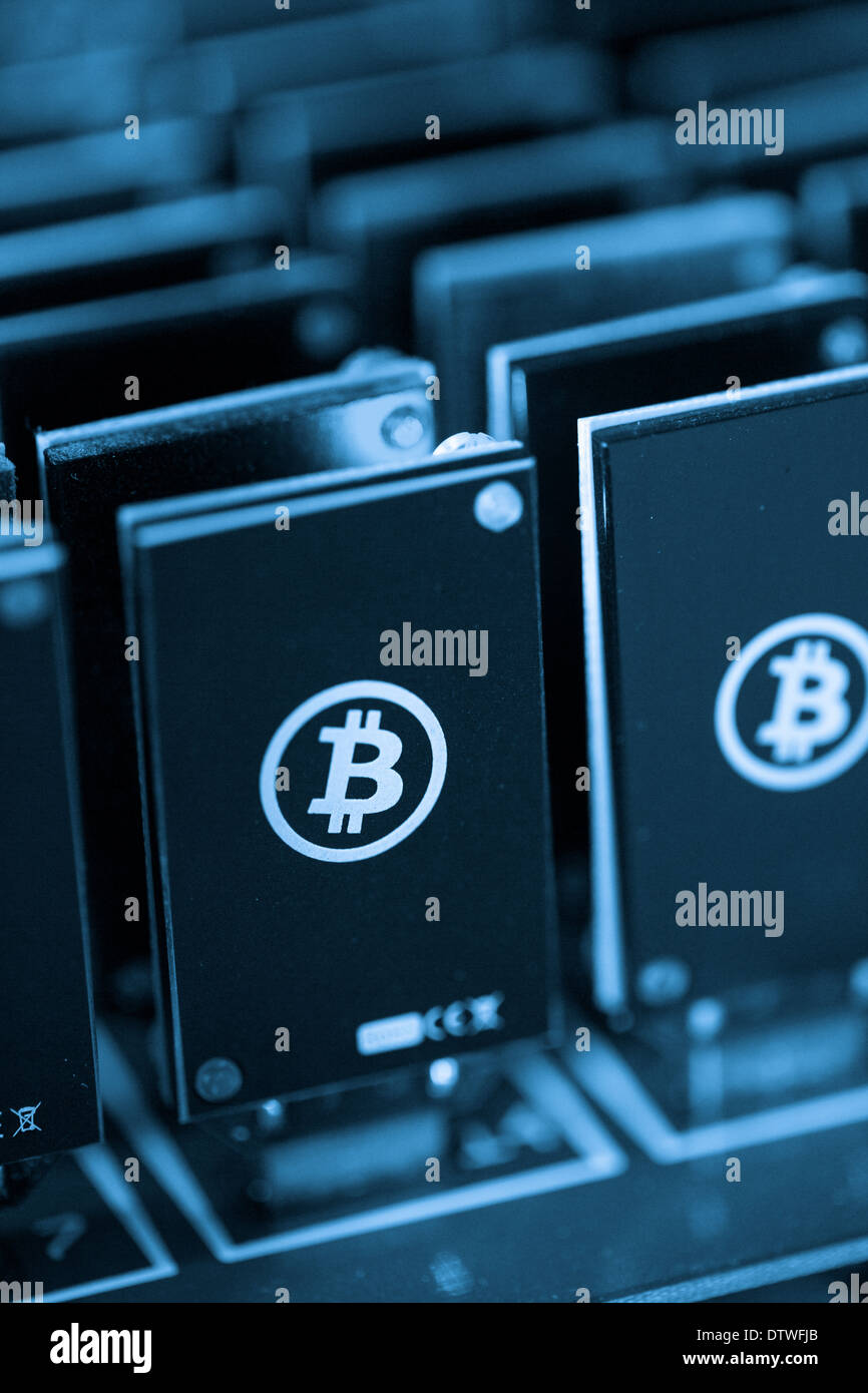 Bitcoin mining USB devices on a large USB hub Stock Photo - Alamy