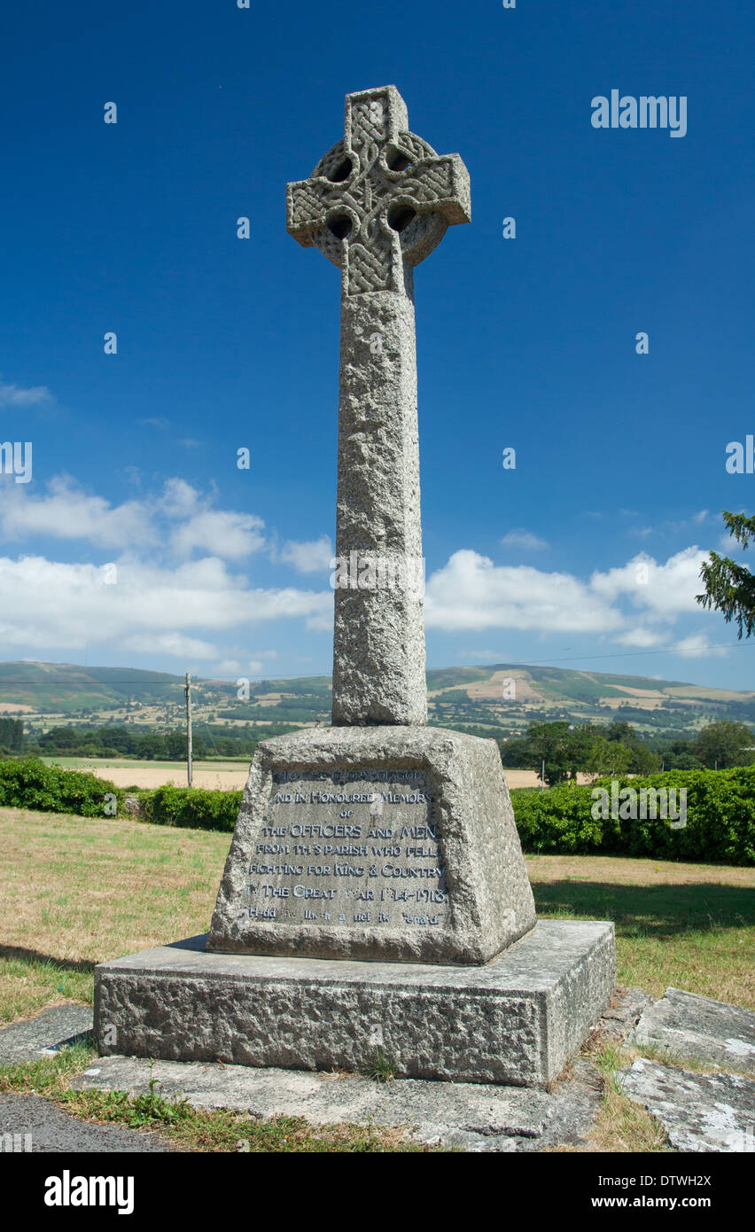 War memorial in the grounds of St Marcella's Church in North Wales ...