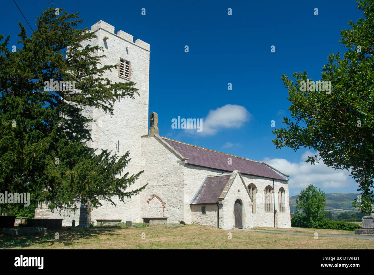 St Marcella's Church set in the Vale of Clwyd, North Wales, less than ...