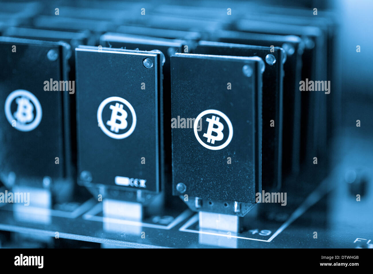 Bitcoin mining USB devices on a large USB hub Stock Photo - Alamy