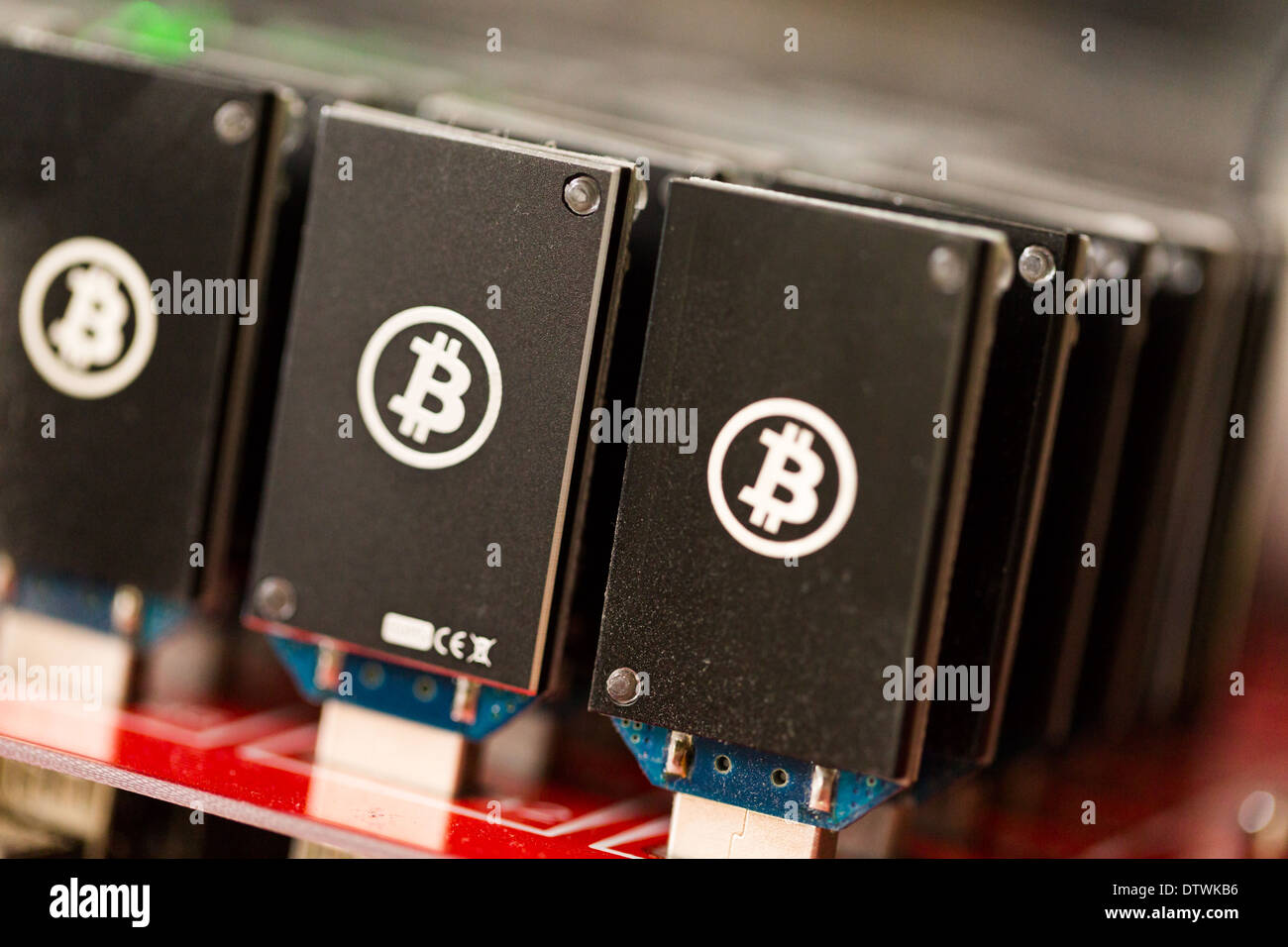 Bitcoin mining USB devices on a large USB hub Stock Photo - Alamy