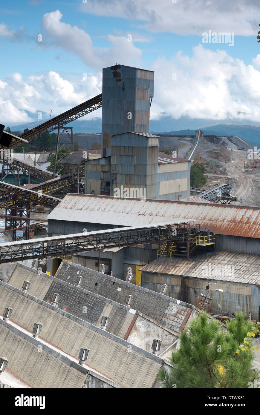 Mining complex at Fundão, Portugal Stock Photo - Alamy