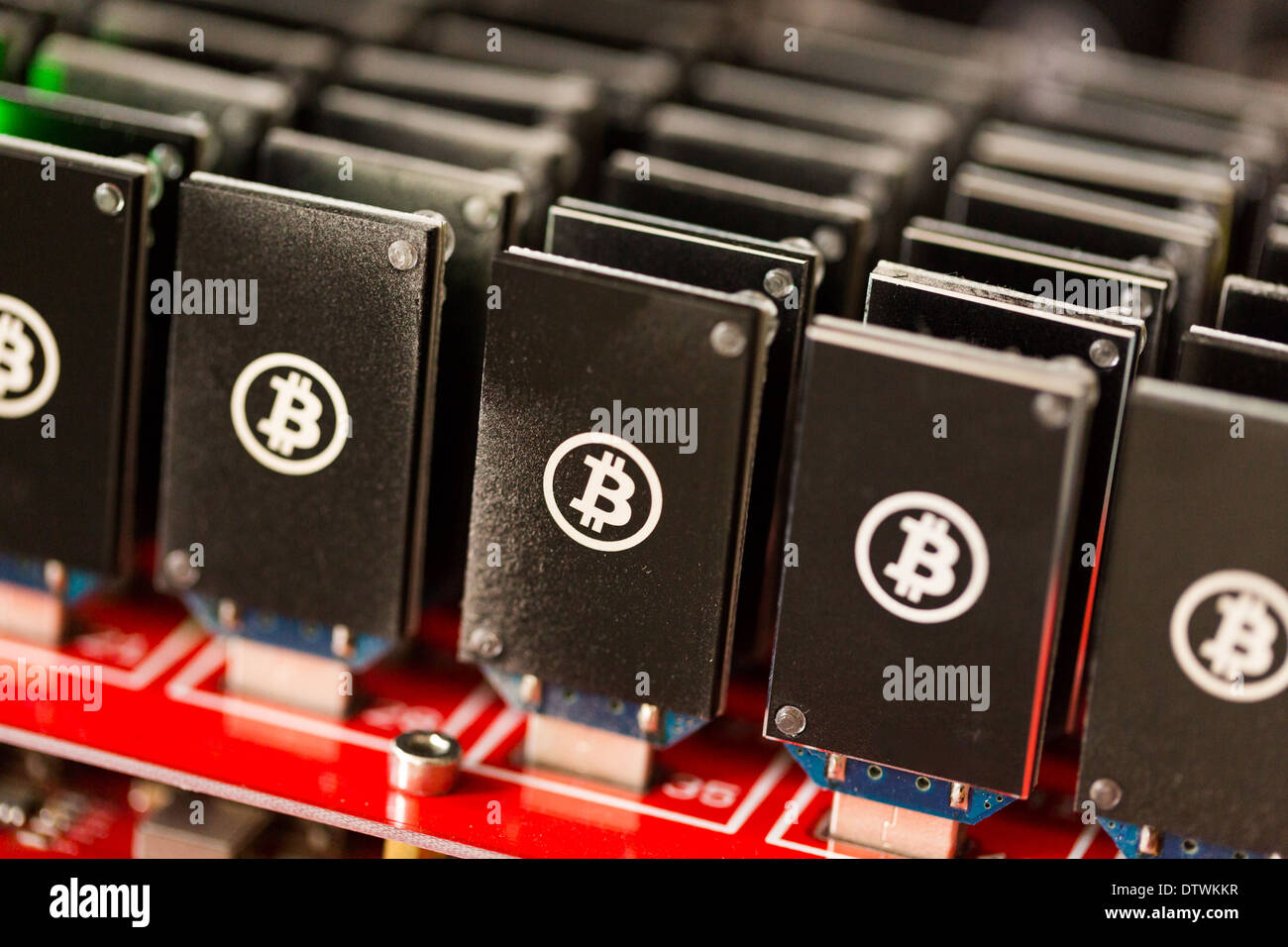 Bitcoin mining USB devices on a large USB hub Stock Photo - Alamy