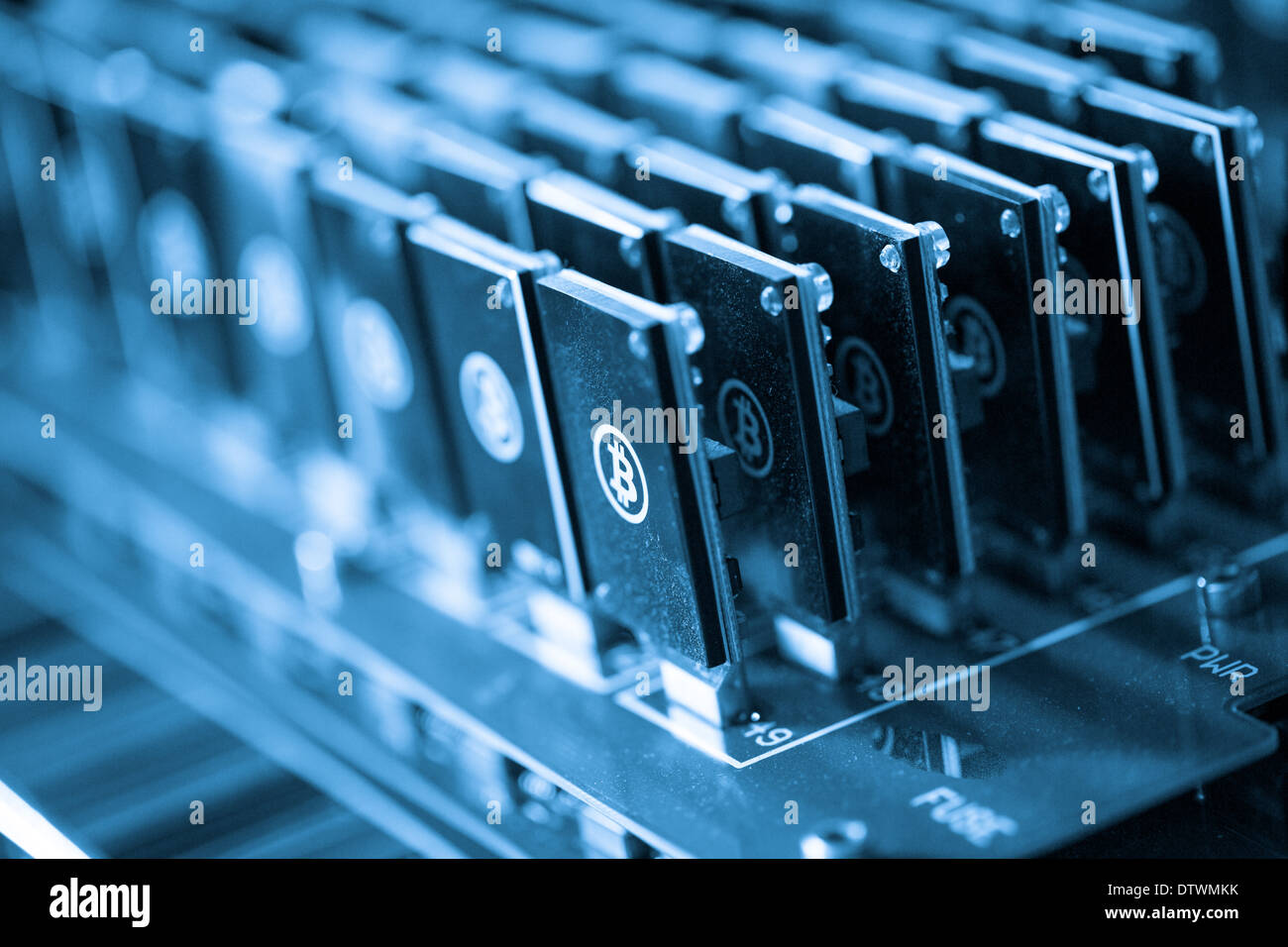 Bitcoin mining USB devices on a large USB hub Stock Photo - Alamy