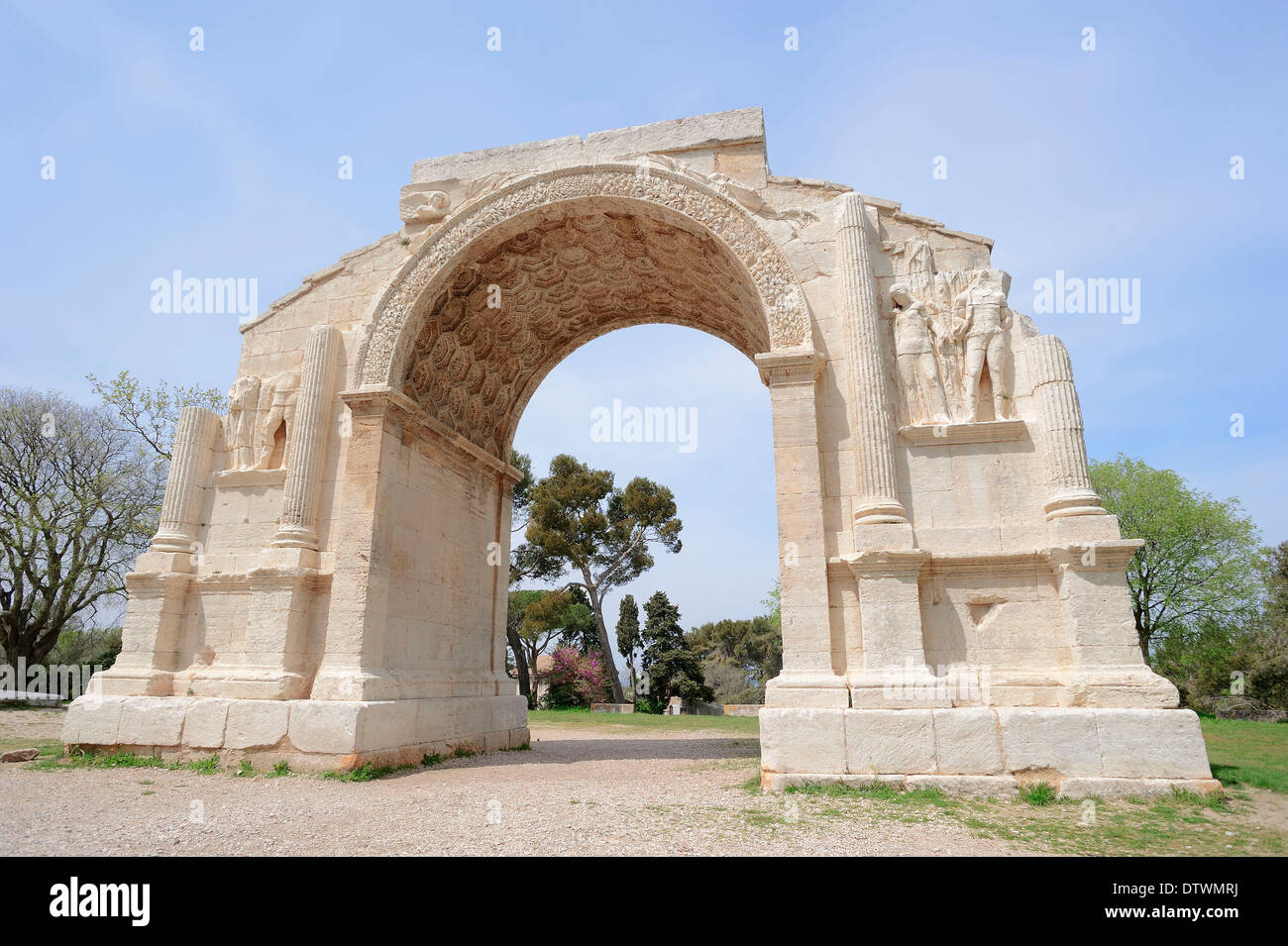 Triumphal arch, Glanum Stock Photo - Alamy