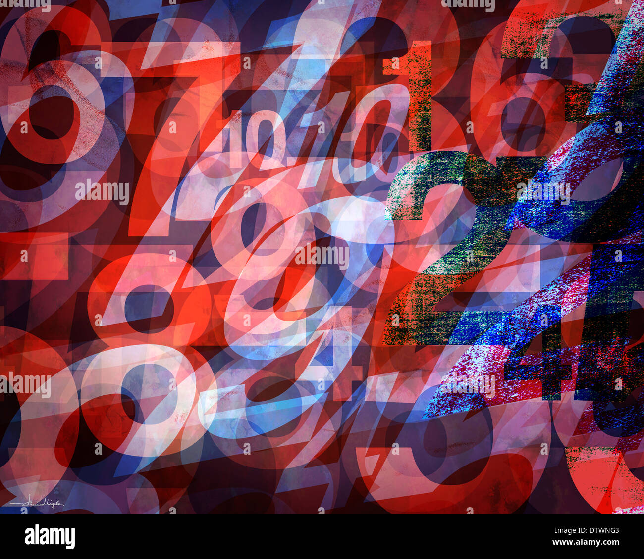 DIGITAL ART: The Numbers Game Stock Photo - Alamy
