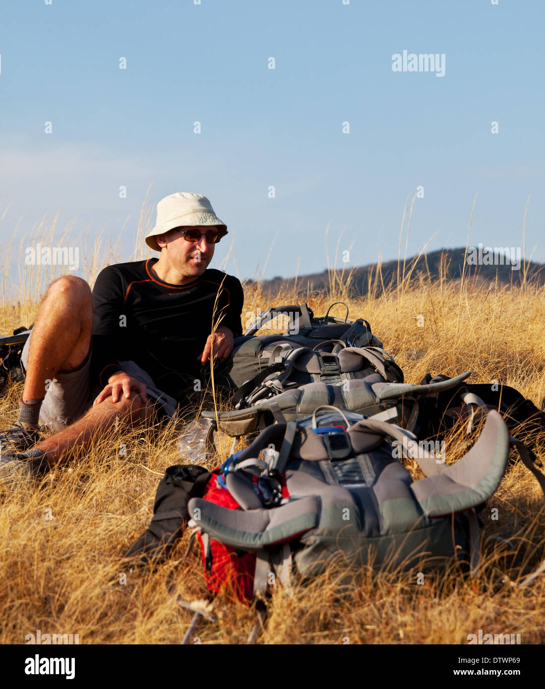 Rest in hike Stock Photo - Alamy