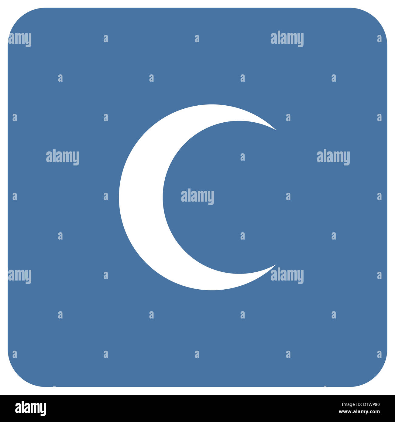 Half-moon shinning in light. Simple flat design Stock Photo - Alamy