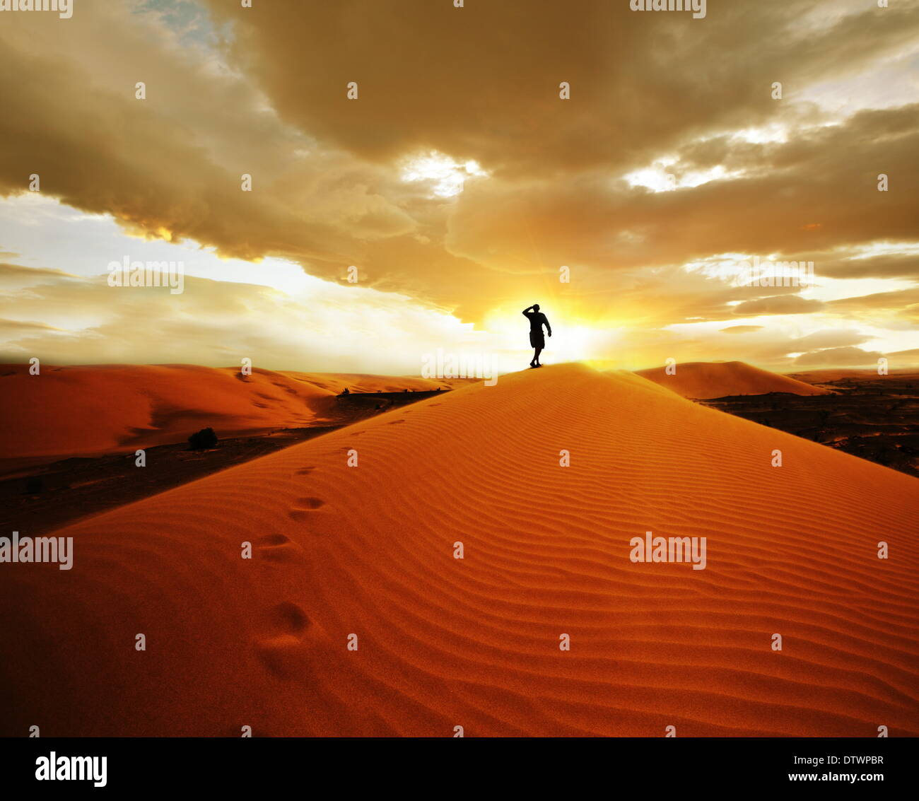 Hike in desert Stock Photo - Alamy