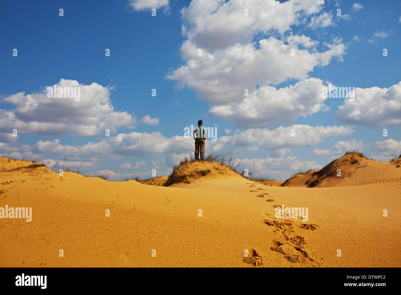 Hike in desert Stock Photo - Alamy