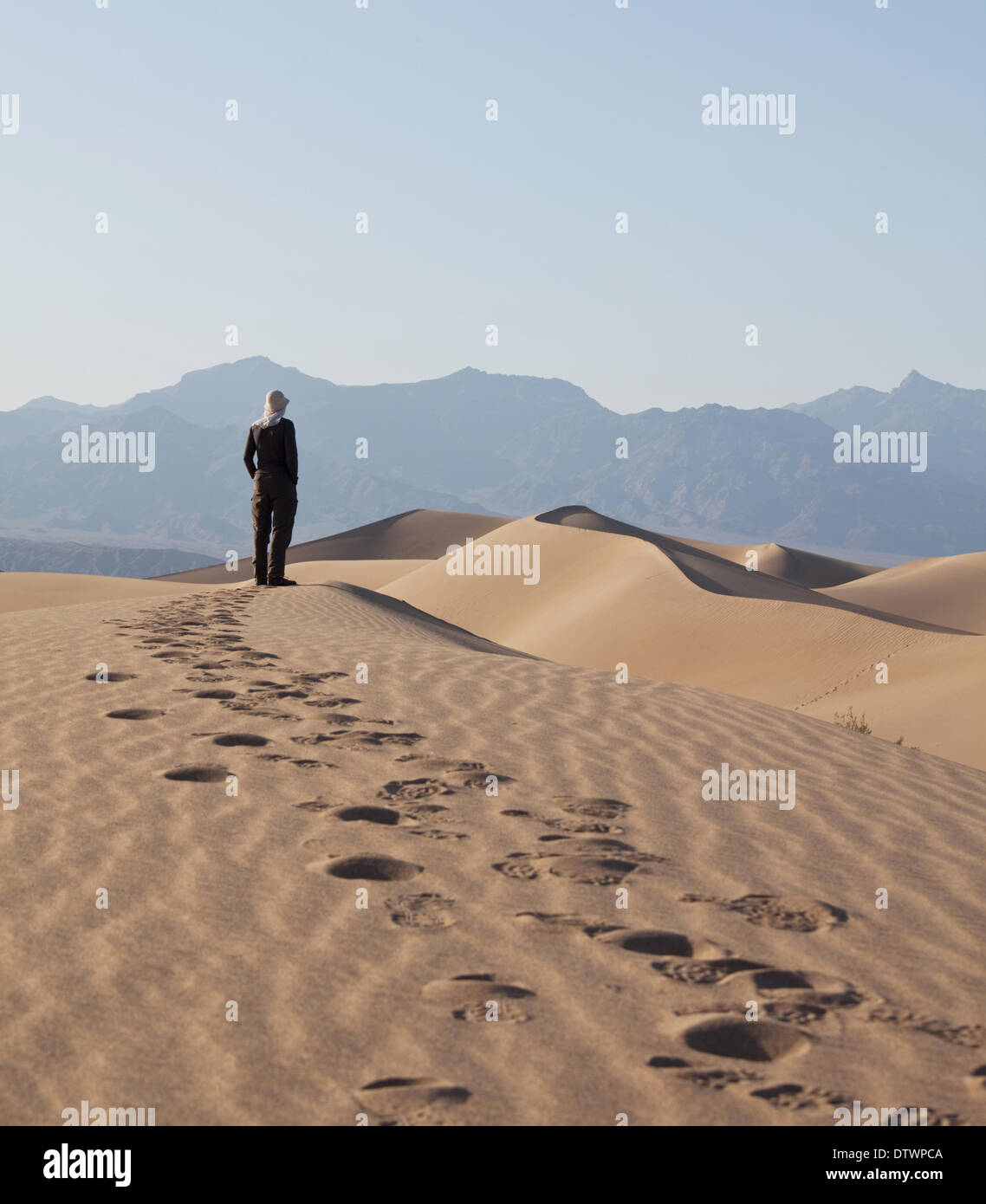 Hike in desert Stock Photo - Alamy