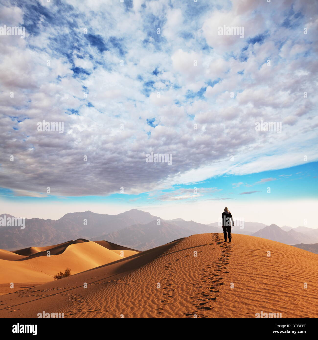 Hike in desert Stock Photo - Alamy