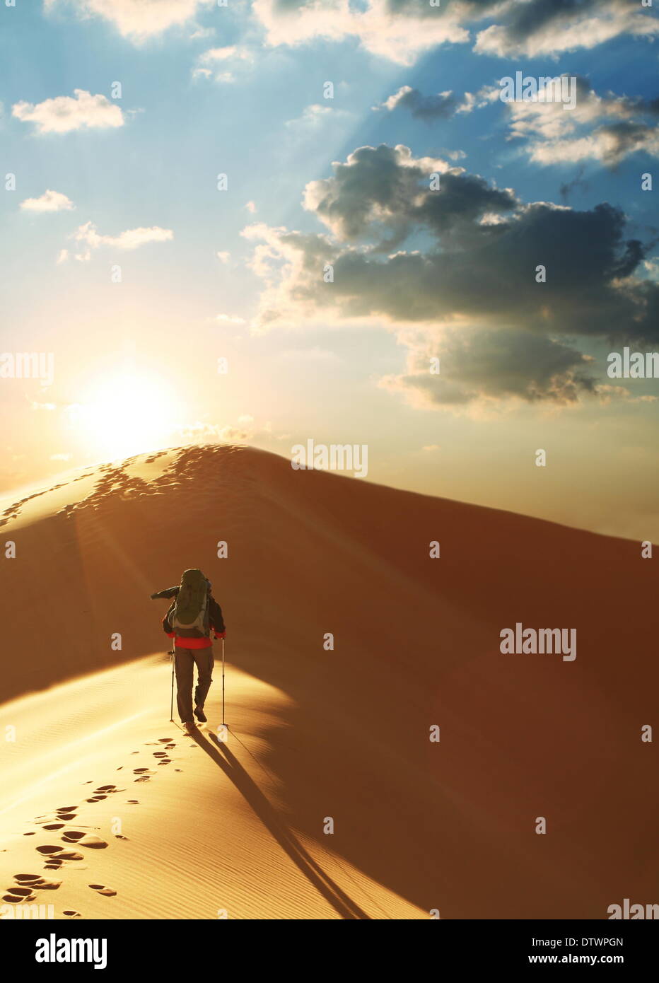 Hike in the desert Stock Photo - Alamy