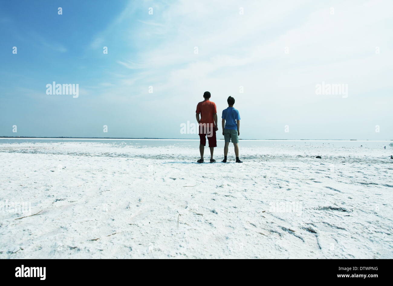 Man in desert Stock Photo - Alamy