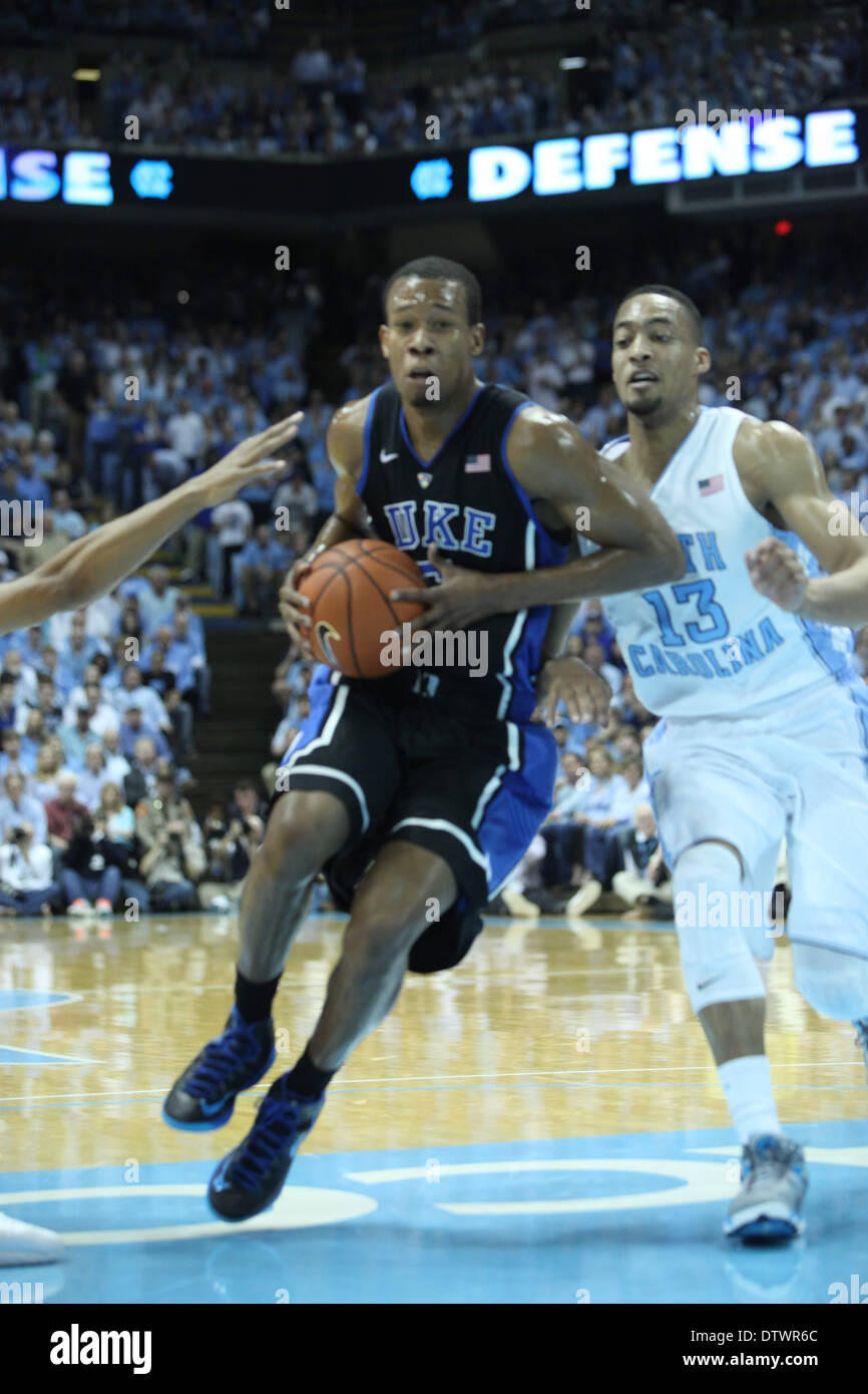 Chapel Hill, North Carolina, USA. 20th Feb, 2014. Duke forward RODNEY ...
