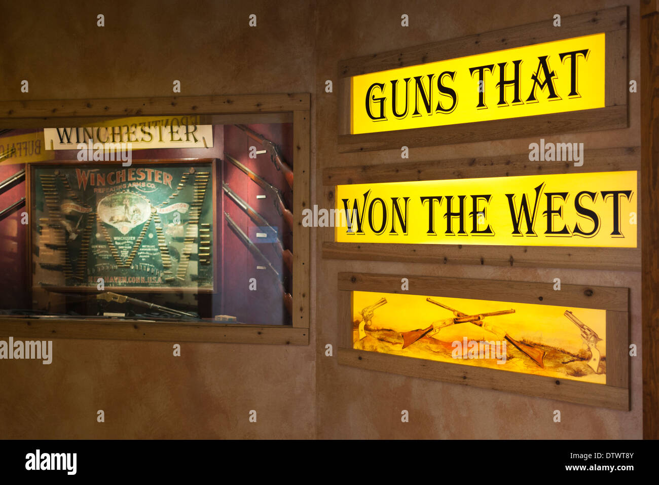 USA, Kansas, Dodge City, Boot Hill Museum, Guns that Won the West ...