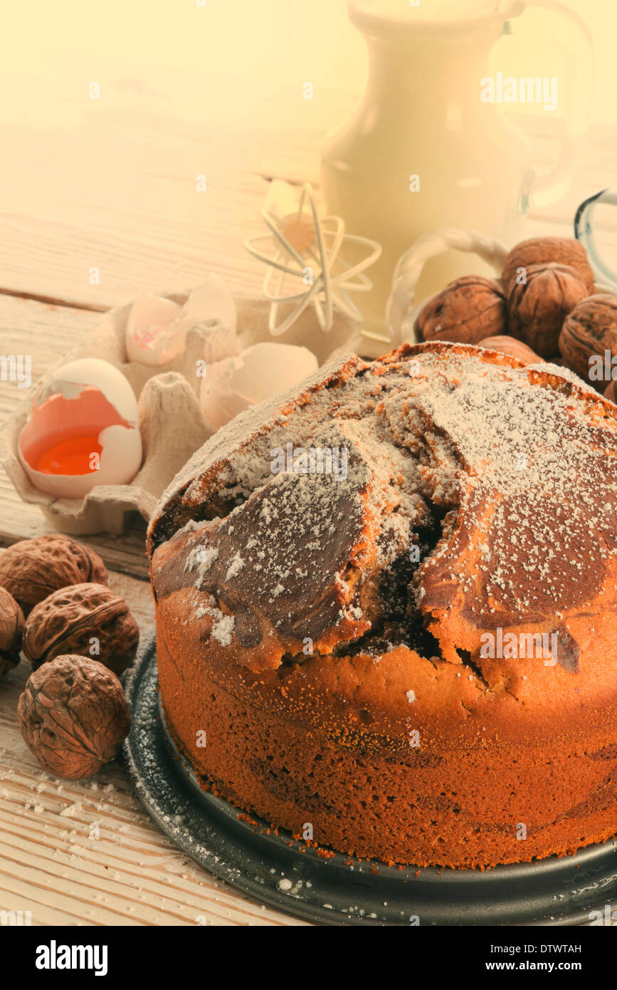Marble cake - vintage Stock Photo - Alamy