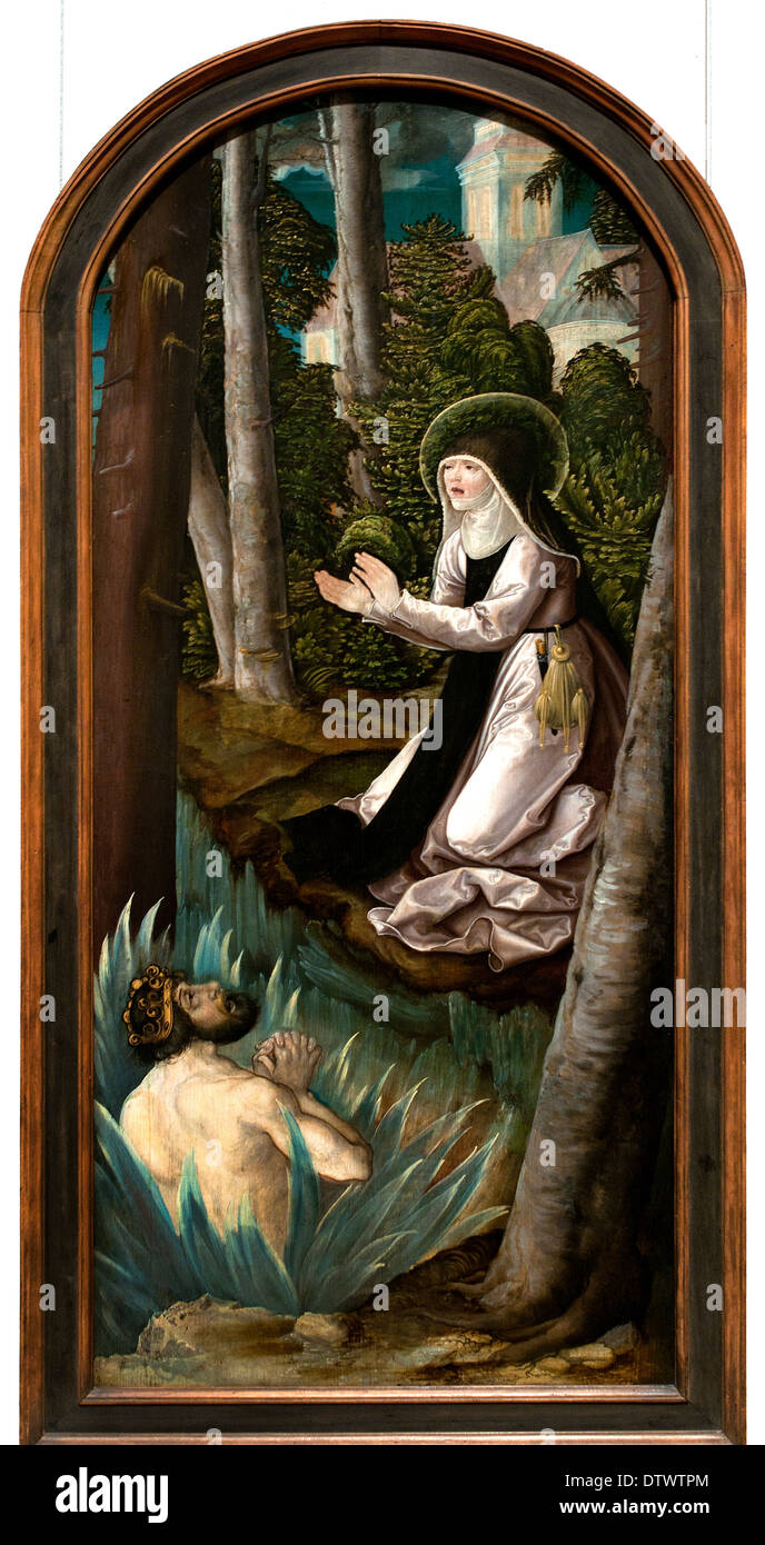 The Holy Ottilie saved by her intercession, her father from purgatory ...