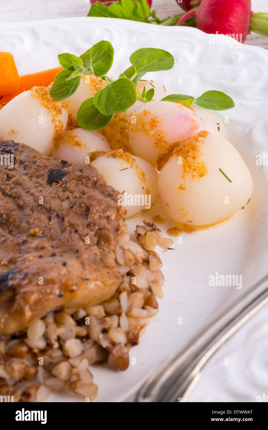 Onion pork chop over hi-res stock photography and images - Alamy