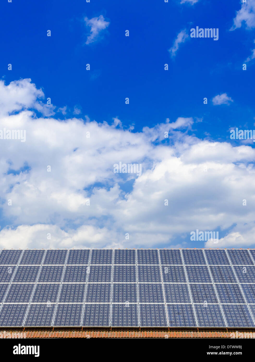 solar cells on the roof Stock Photo - Alamy
