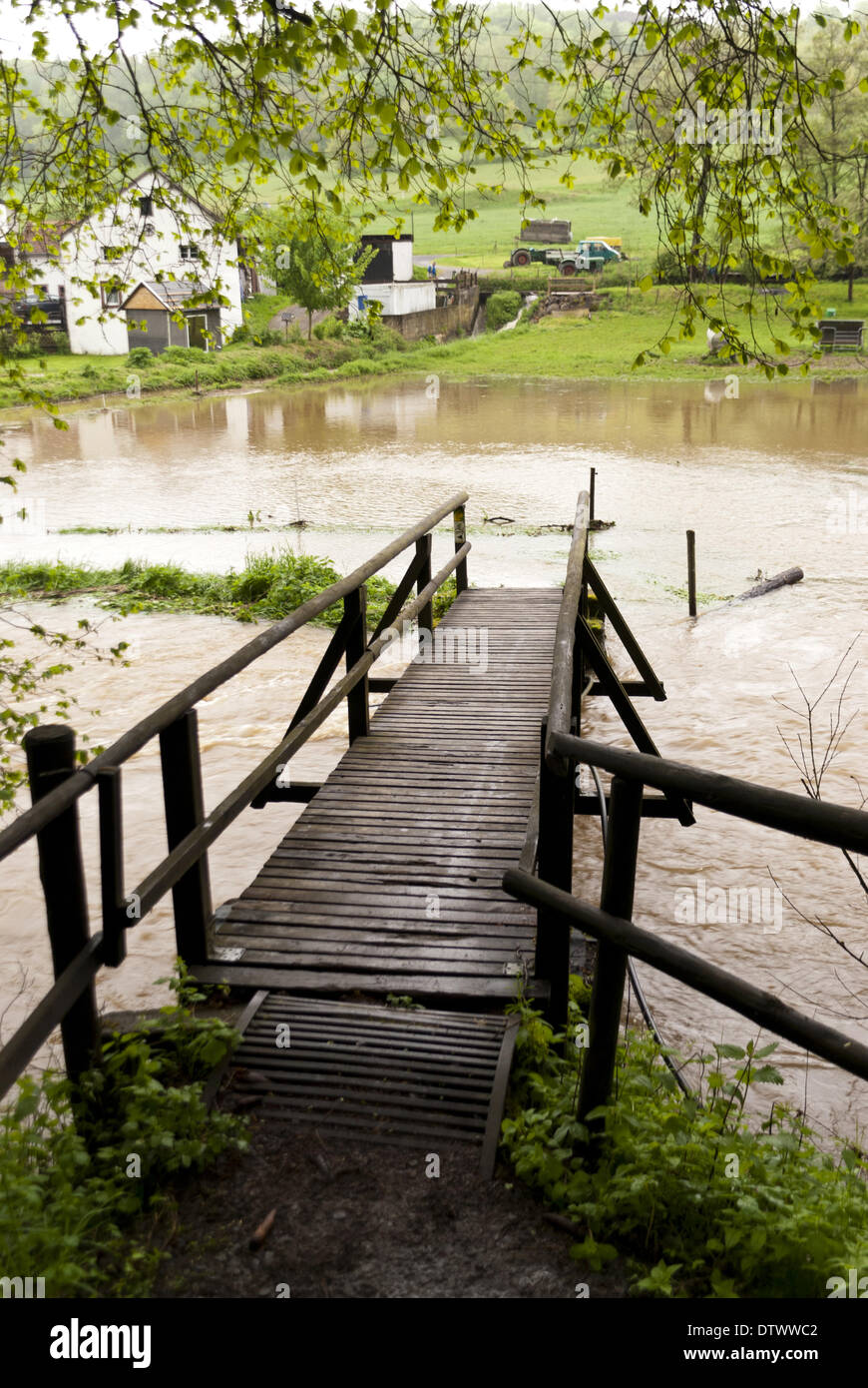 On the Hiking Trail Eifelsteig Stock Photo - Alamy