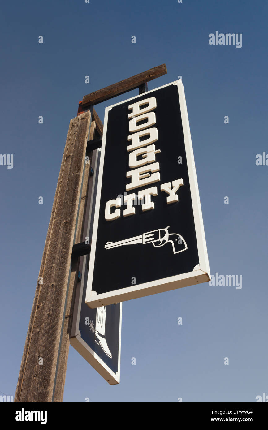 USA, Kansas, Dodge City, sign Stock Photo - Alamy