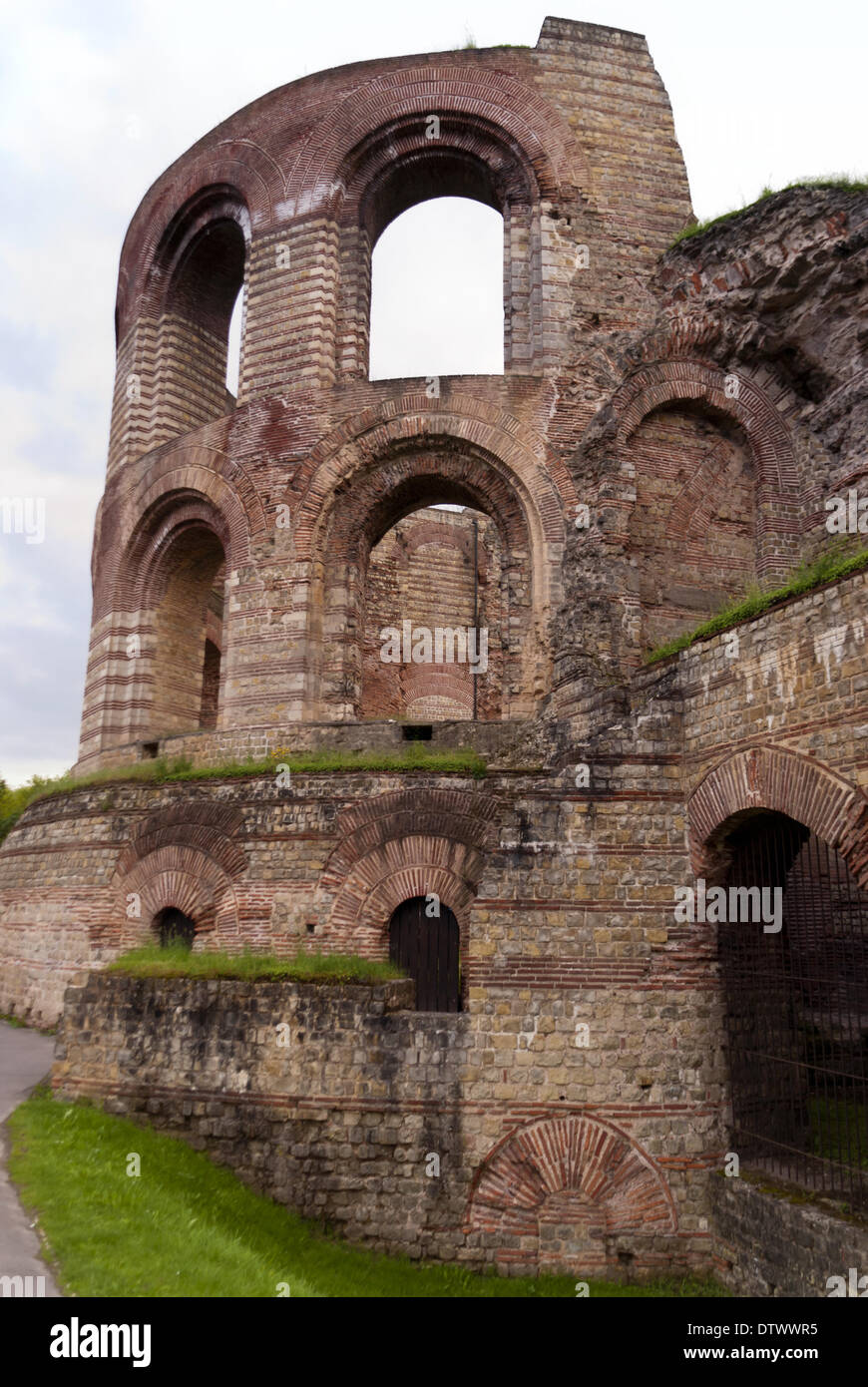 Roman bath ruins in Trier Stock Photo - Alamy