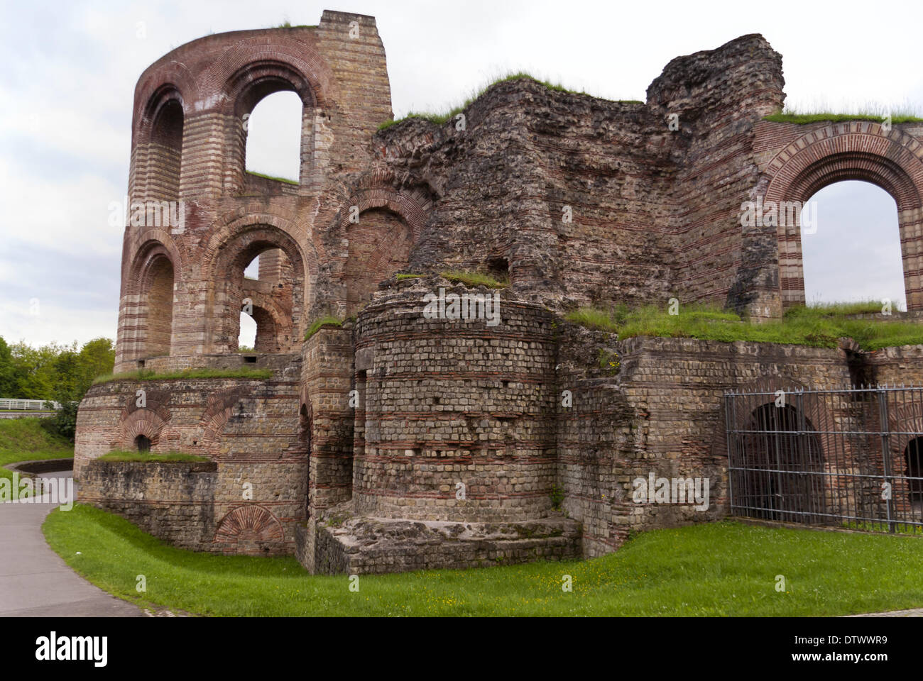 Roman bath ruins in Trier Stock Photo - Alamy
