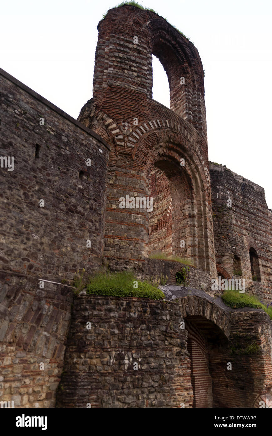 Roman bath ruins in Trier Stock Photo - Alamy