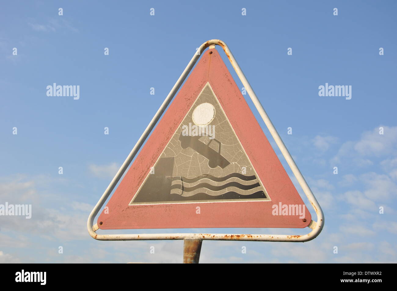 traffic sign ferry attention Stock Photo - Alamy