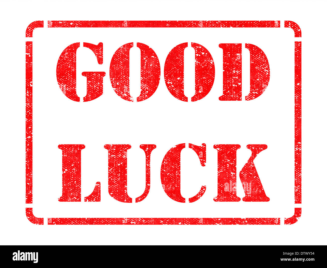 Good Luck - Inscription on Red Rubber Stamp Isolated on White Stock ...