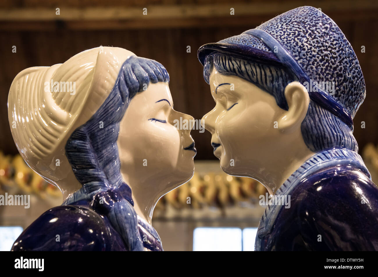 Traditional Dutch ceramic figurines souvenirs Stock Photo - Alamy