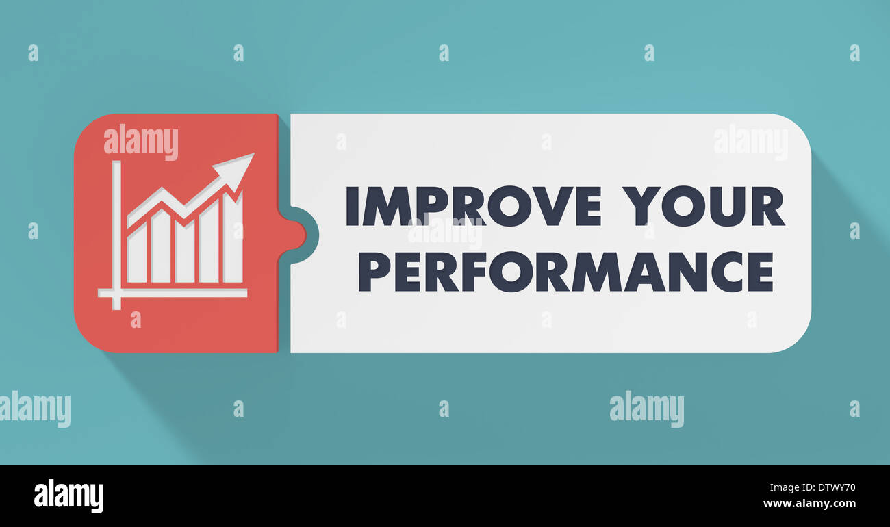 Improve Your Performance Concept in Flat Design with Long Shadows Stock ...