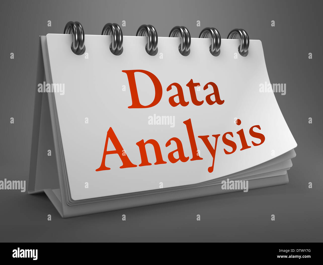 Data Analysis - Red Words on White Desktop Calendar Isolated on Gray ...