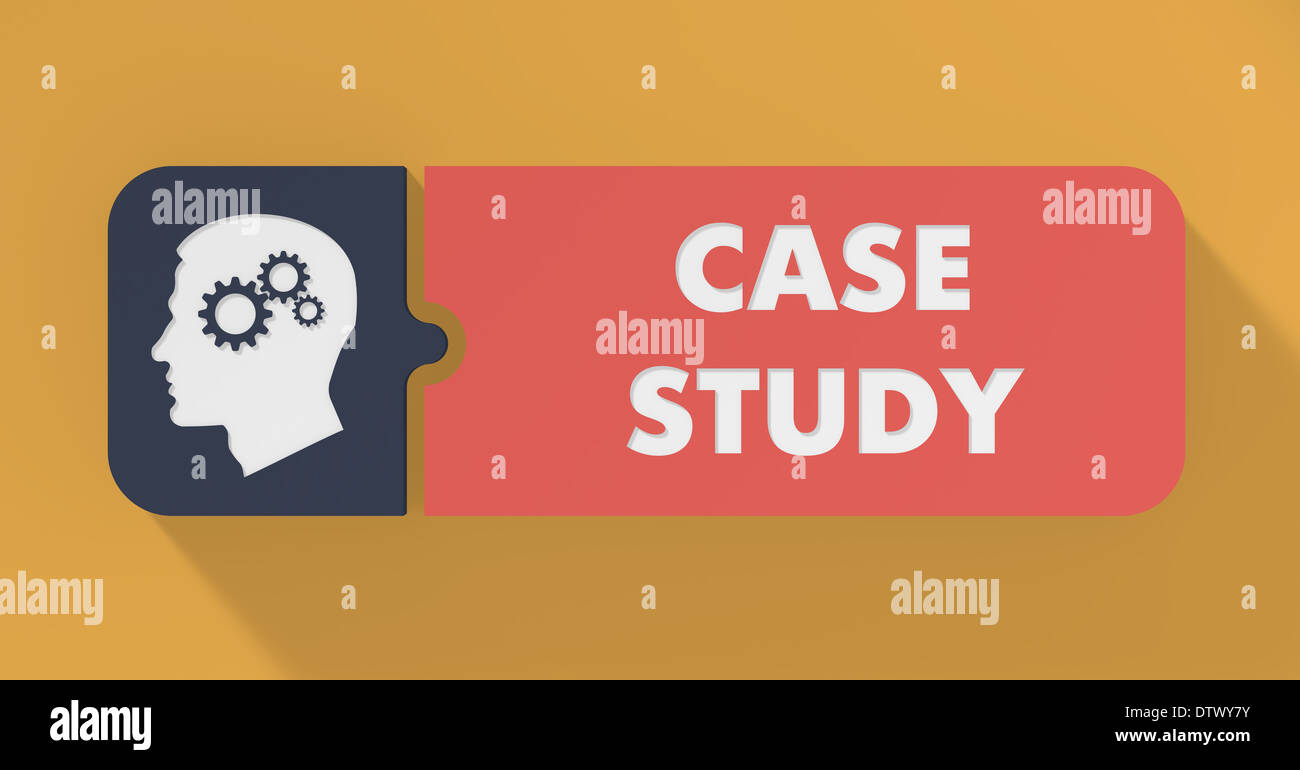 Case Study Concept in Flat Design with Long Shadows Stock Photo - Alamy