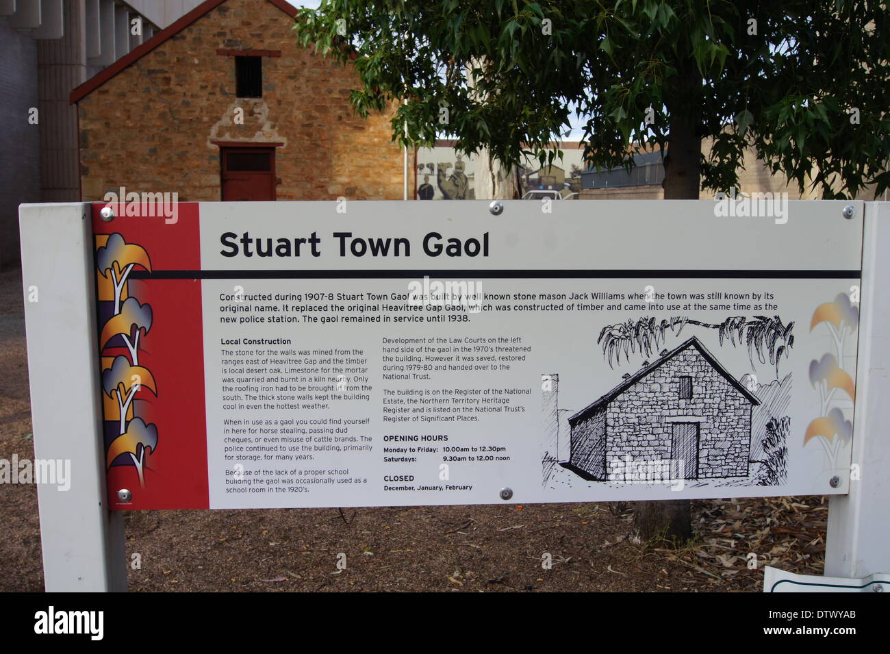 oldest building in alice springs,ausralia Stock Photo - Alamy