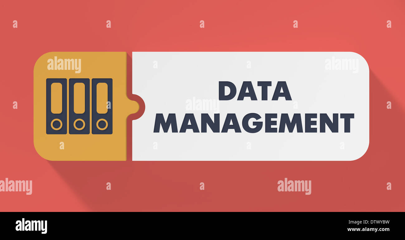 Data Management Concept in Flat Design with Long Shadows Stock Photo ...