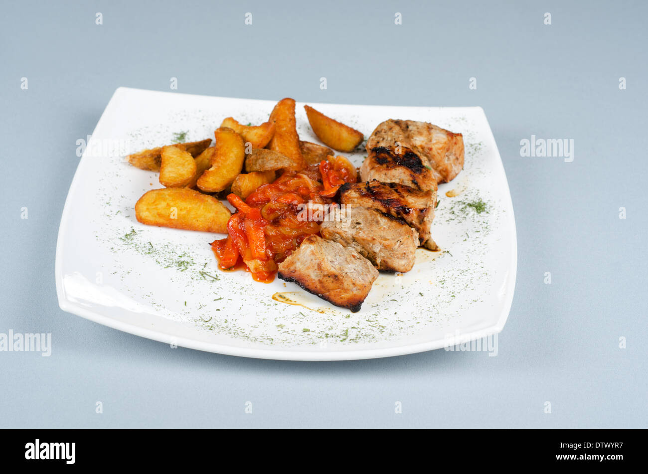 Grilled kebab meat Stock Photo - Alamy