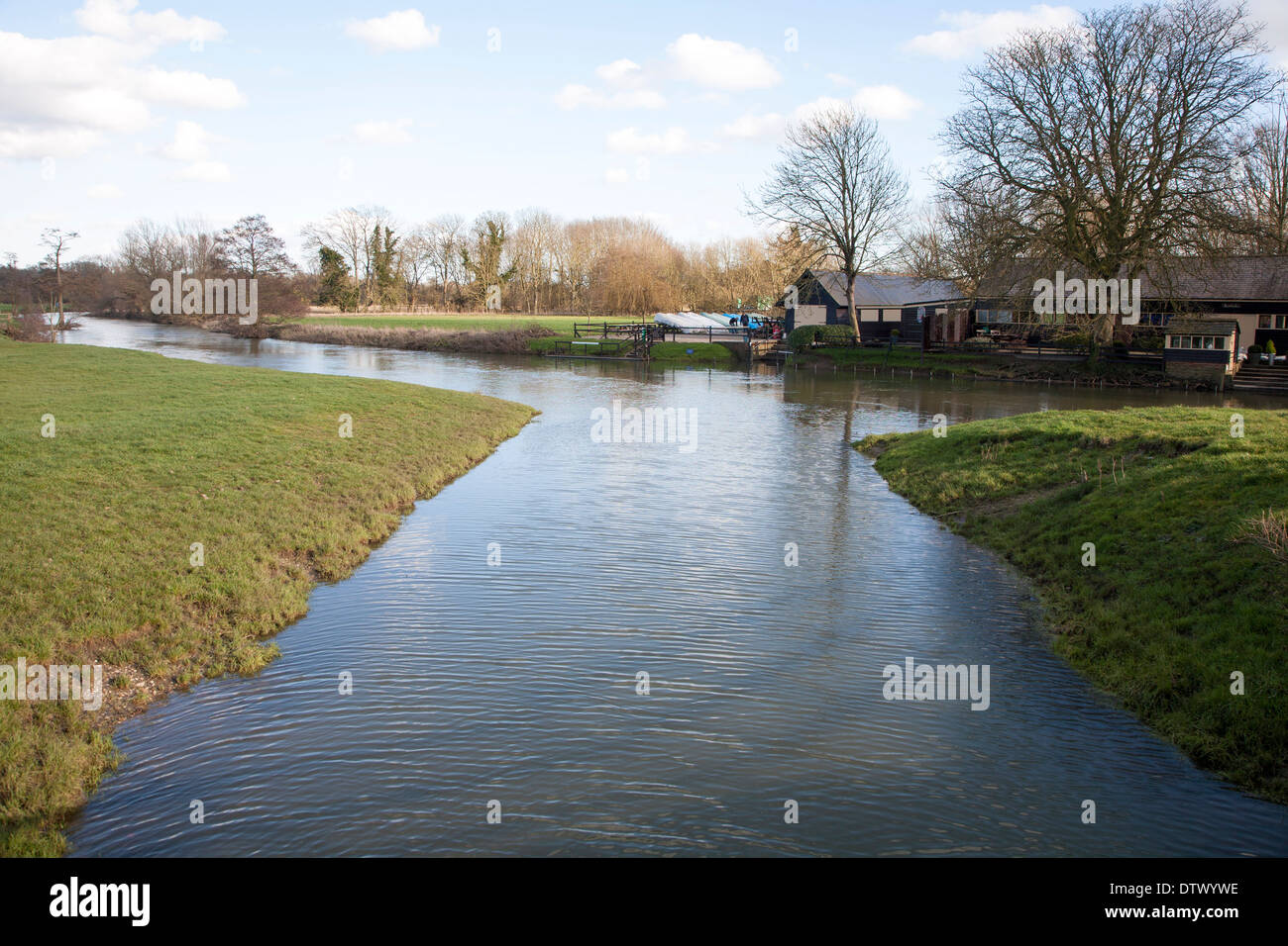 A tributary joining the River Stour at a confluence of waters at Dedham ...