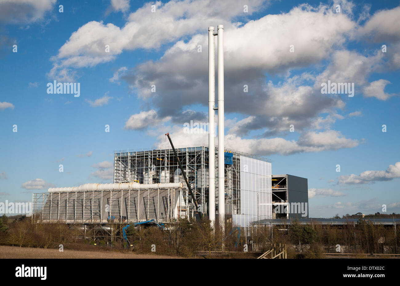 Energy from waste incinerator power station under construction at Great ...