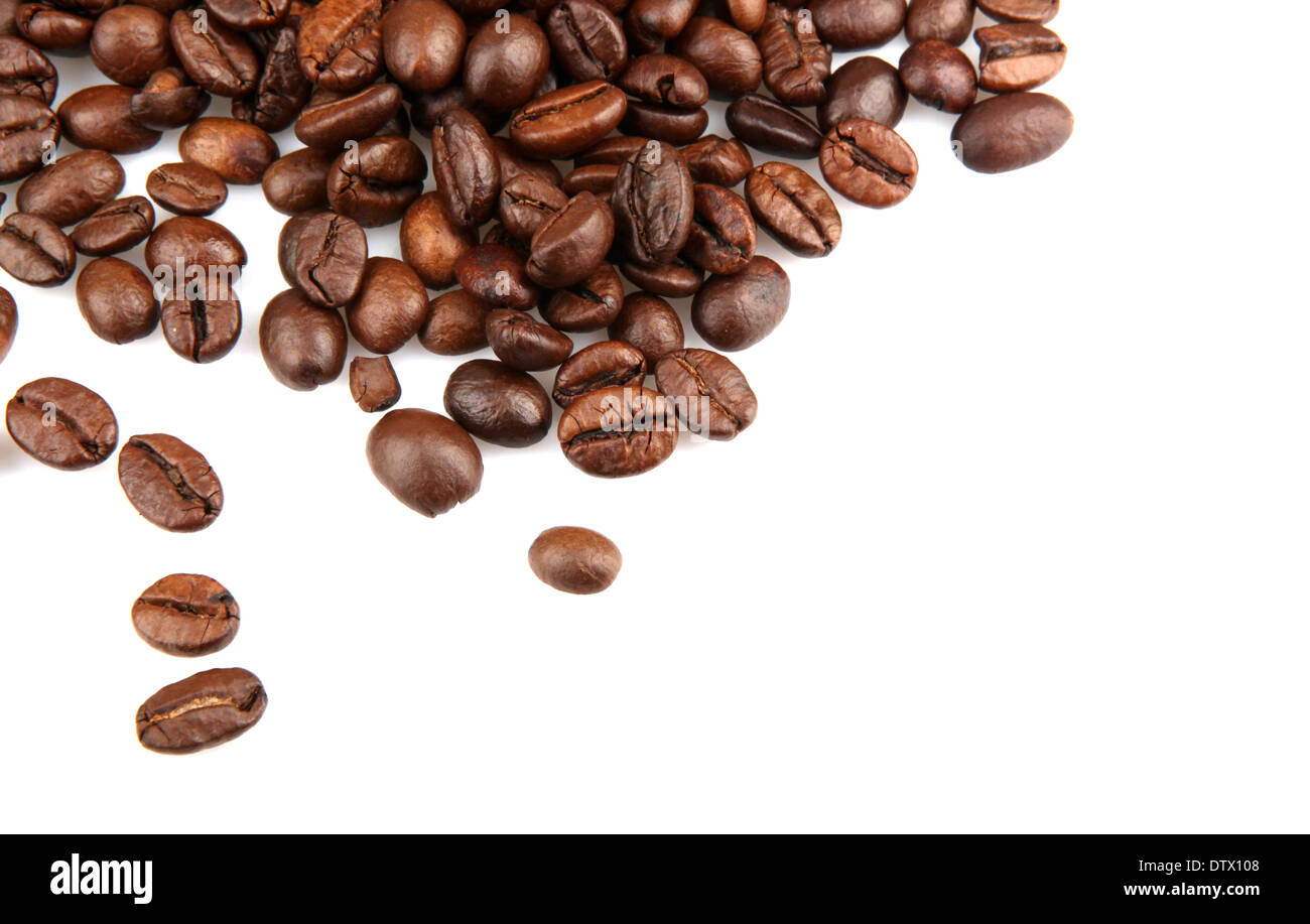 Coffee Beans isolated on white Stock Photo - Alamy