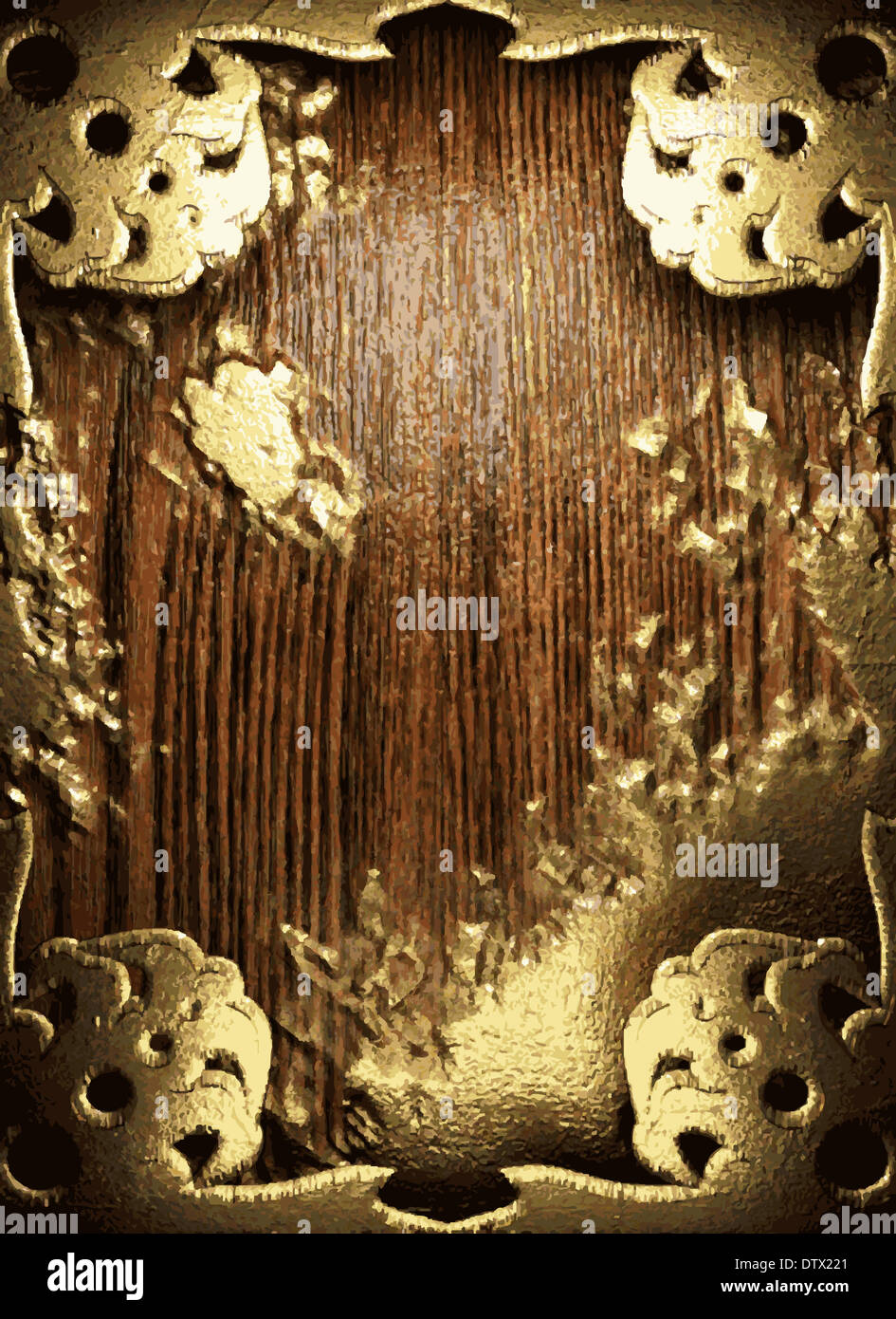 gold and wood background Stock Photo - Alamy