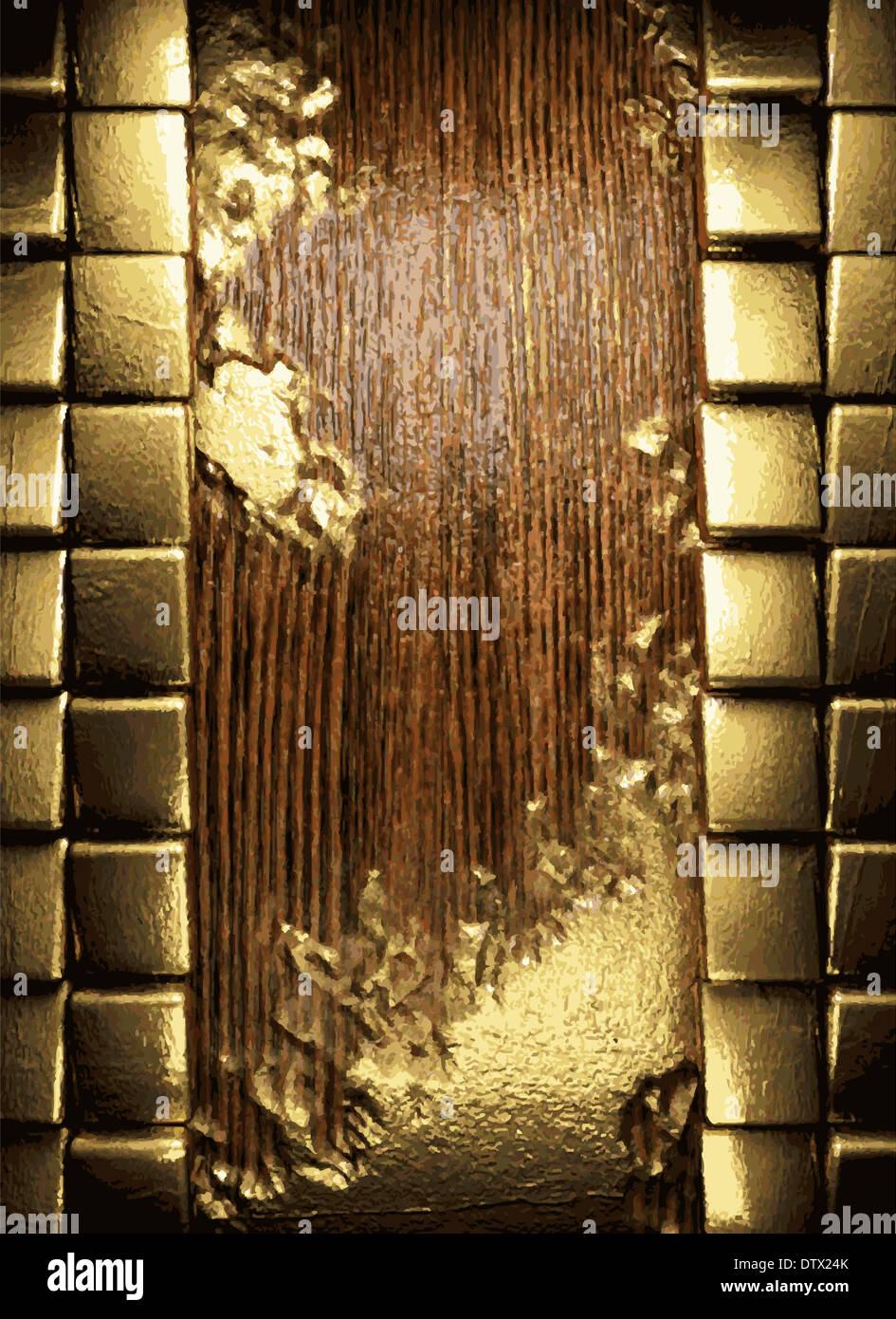 gold and wood background Stock Photo - Alamy