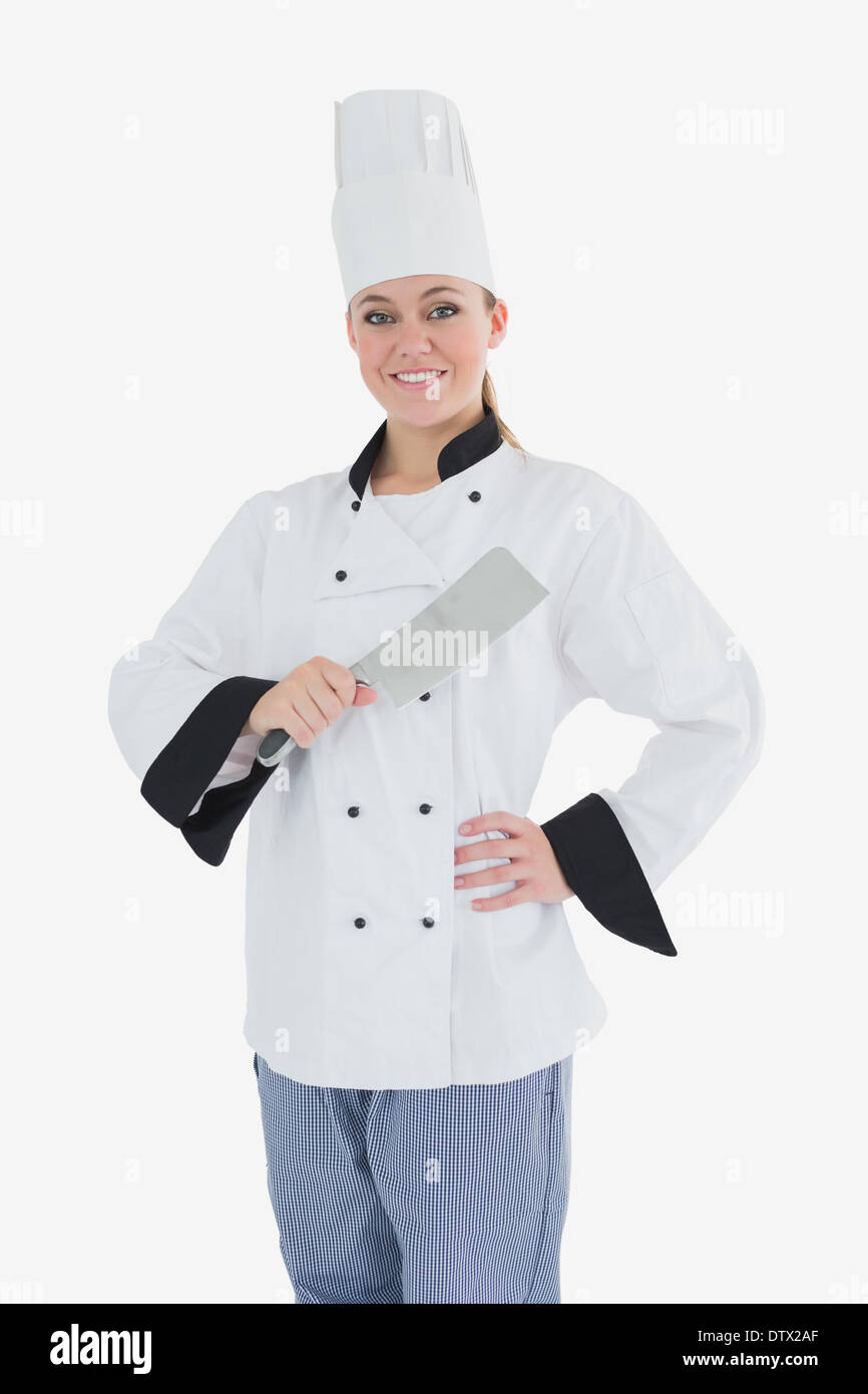 Woman meat cleaver hi-res stock photography and images - Alamy