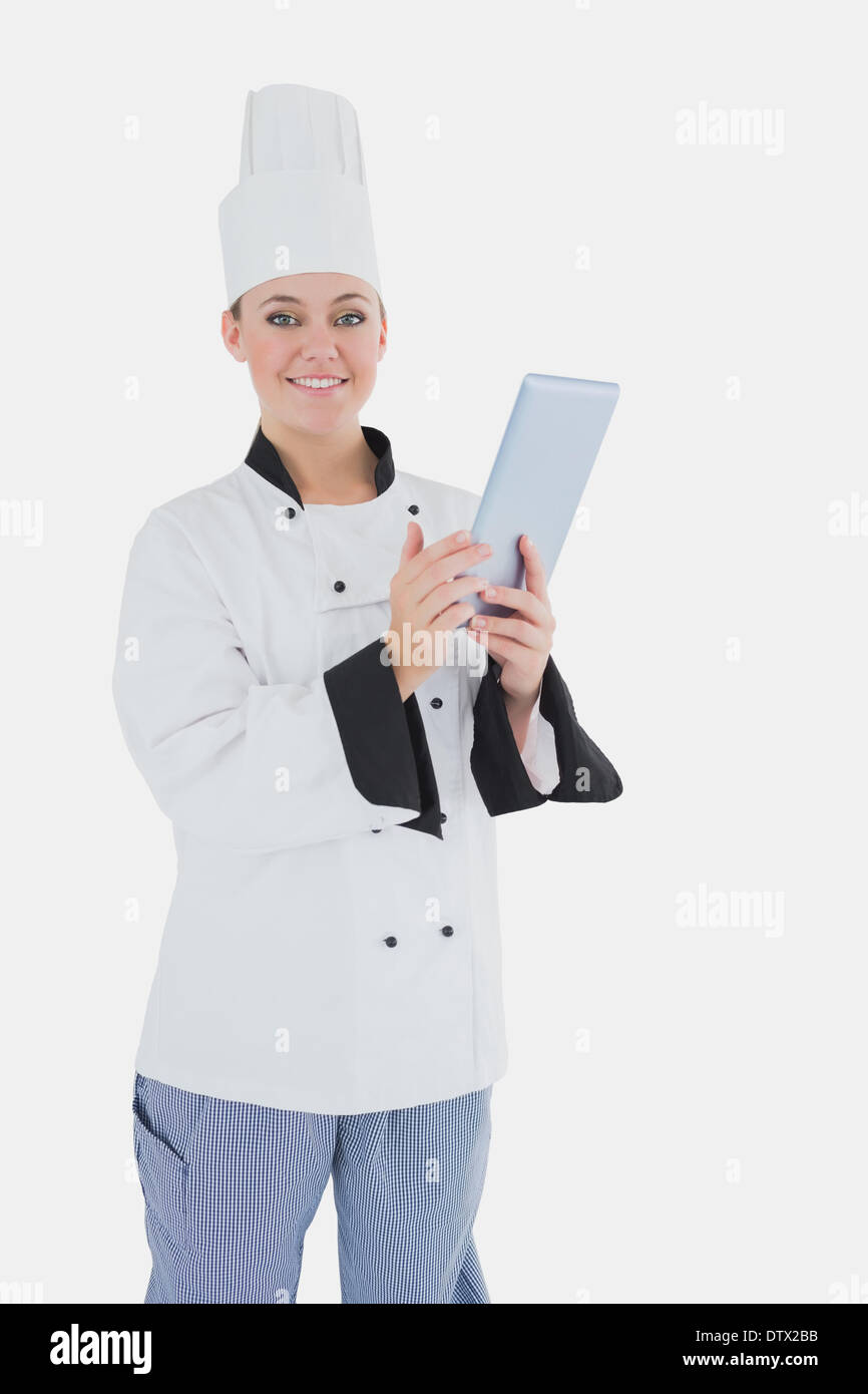 Female chef using digital hi-res stock photography and images - Alamy