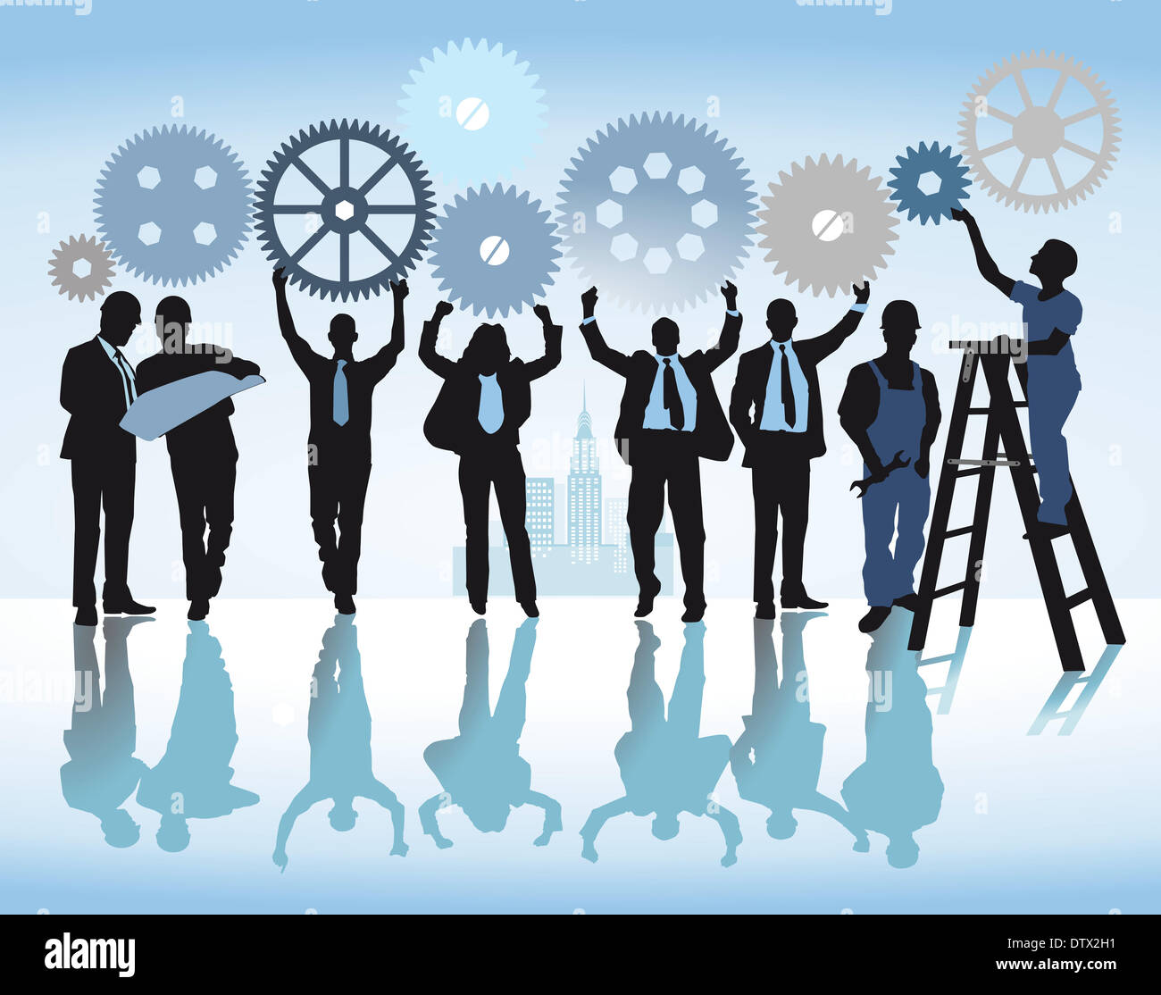 Cooperation in Company Stock Photo - Alamy