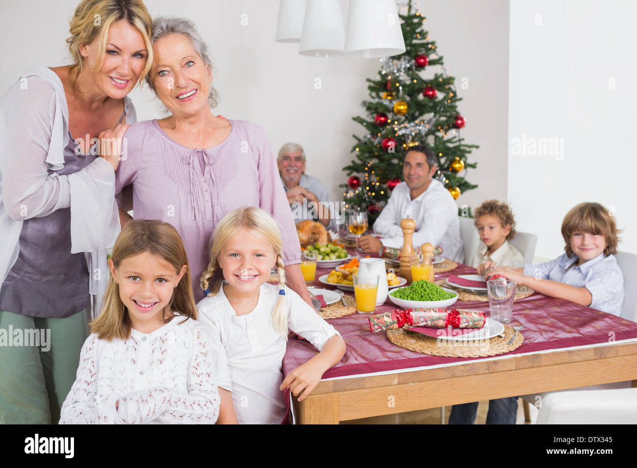 Three generations of women at christmas time Stock Photo - Alamy