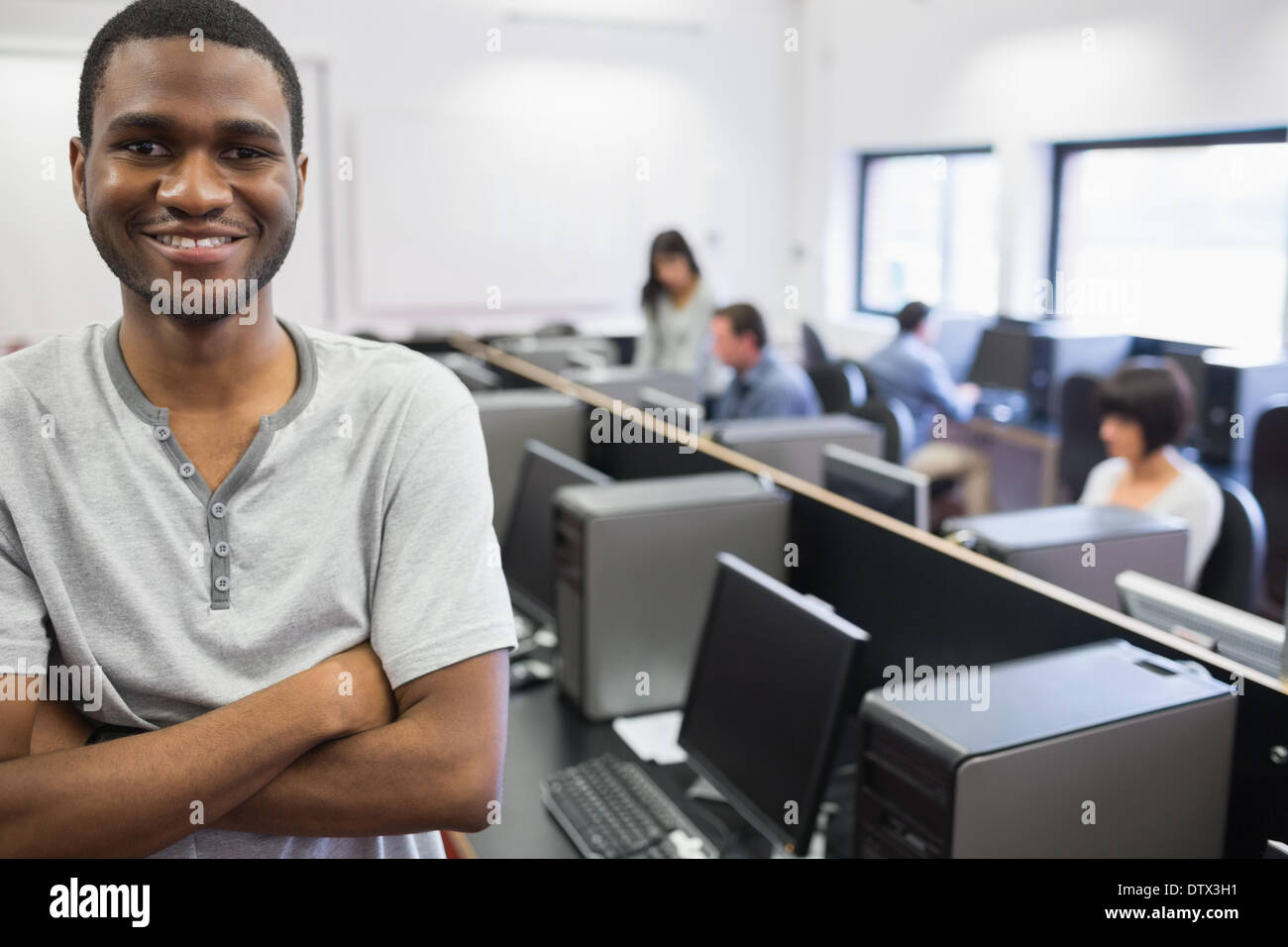 Black student studying in room hi-res stock photography and images - Alamy