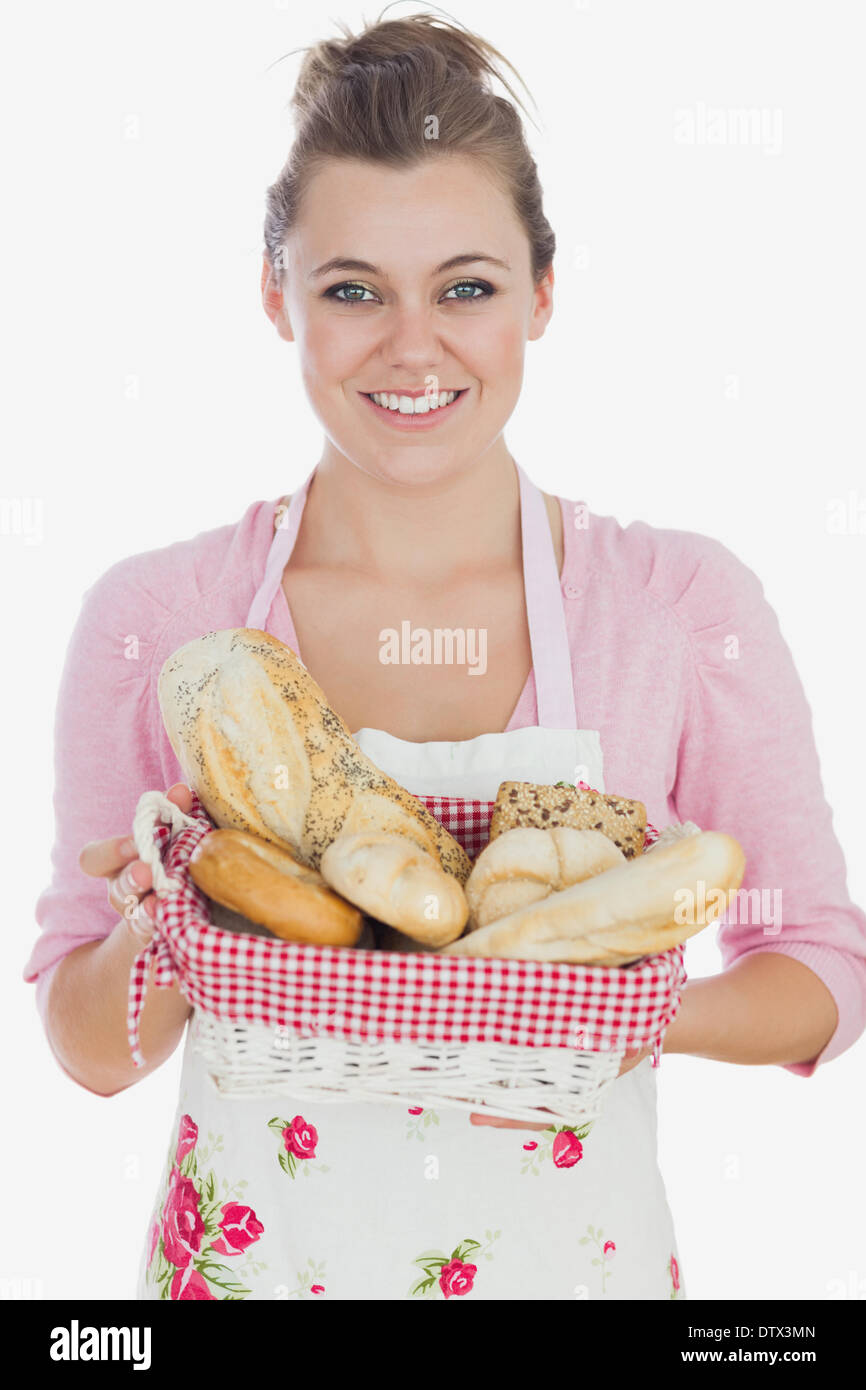 Beautiful housewife holding basket hi-res stock photography and images ...