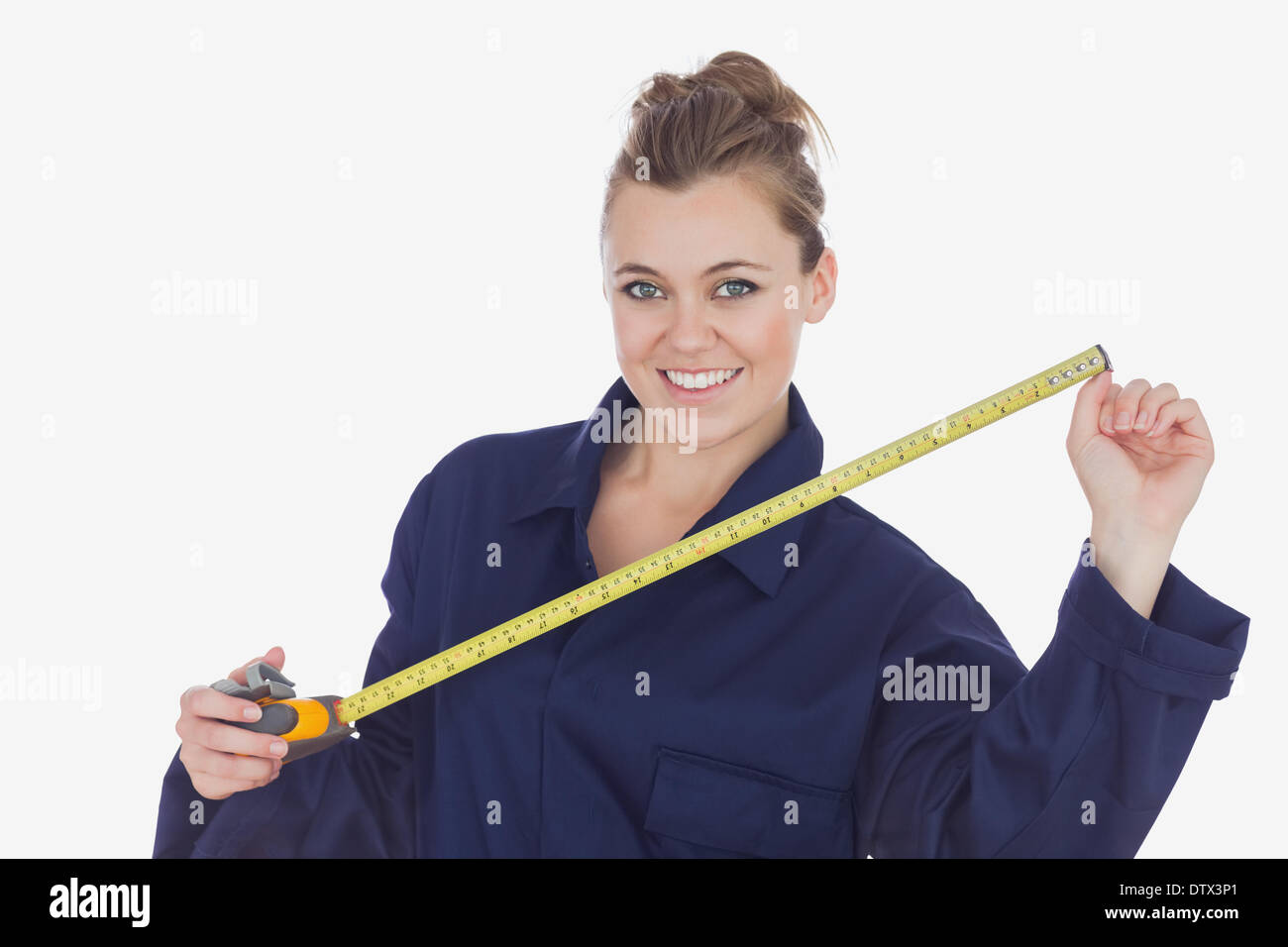 Holding measuring hi-res stock photography and images - Alamy